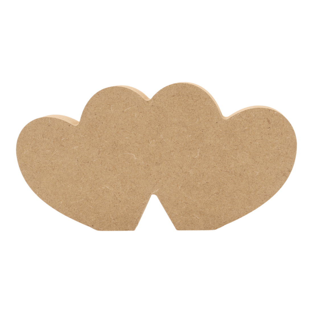 MDF Freestanding Double Slanted Heart Shape / CNC Routed Craft Shape ...